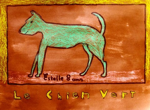 Le chien vert